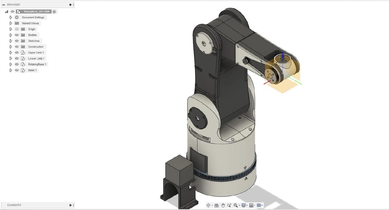 3D Printed 6 Axis Robot Arm: Mechanical Design · Stewart Tech