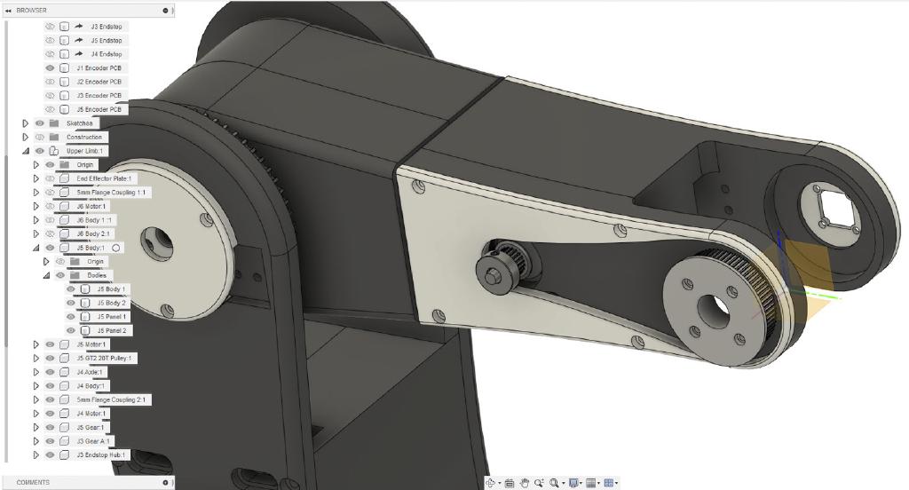 3D Printed 6 Axis Robot Arm: Mechanical Design · Stewart Tech